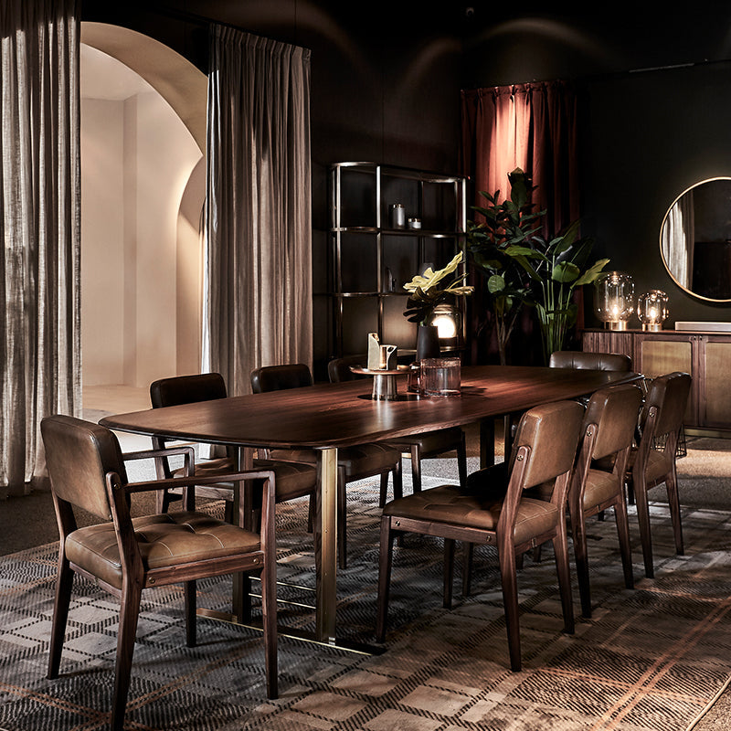 Axel Dining Table 220*100*75 Solid Nat/Walnut – Commune-CN