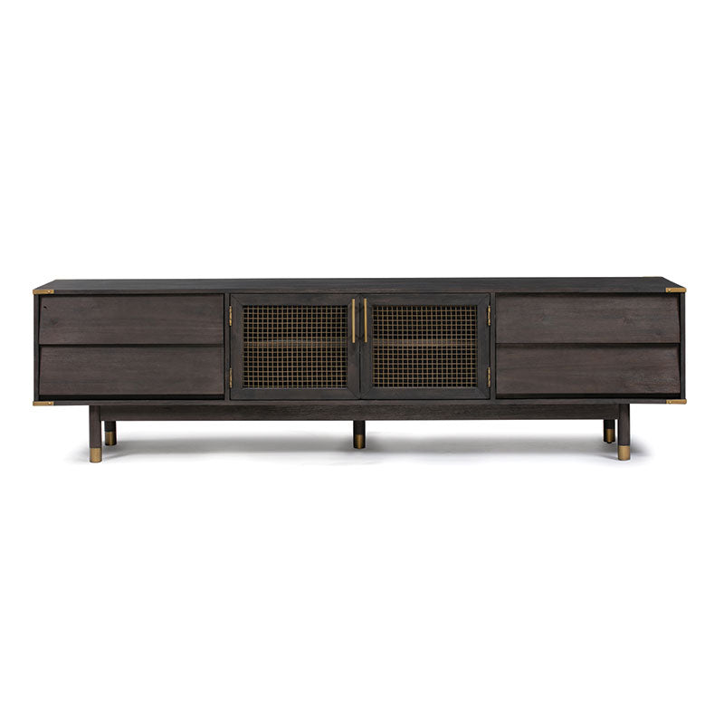 Rover Tv Unit 220*45*60.4 Solid Acacia Top W/Ven – Commune-CN